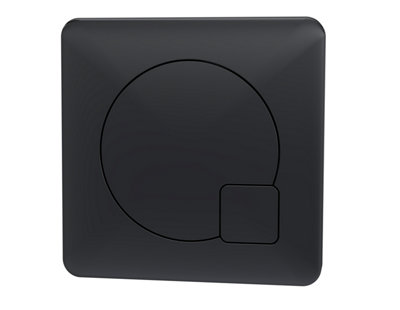 Square Dual Flush Push Button - 70mm - Matt Black