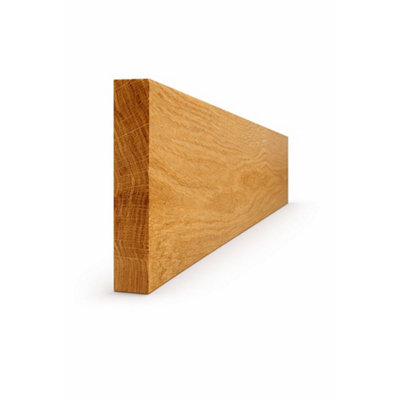 Square Edge European Oak Skirting Board (Unoiled) - 70mm (H) x 19mm (T ...