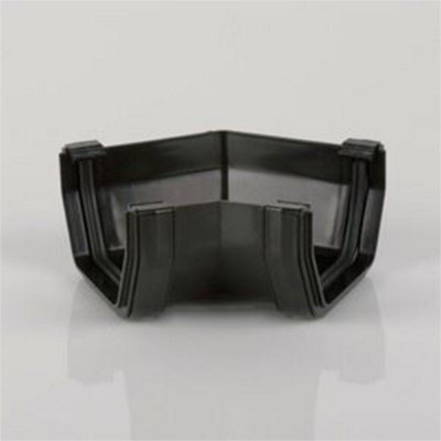 Square Edge Gutter Angle 114mm Black Plastic 135 Degree Home DIY ...