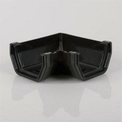 Square Edge Gutter Angle 114mm Black Plastic 90 Degree Home DIY ...
