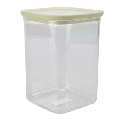 Square Food Container 1L Airtight 10. 2 x 10. 2 x 15. 2cm White