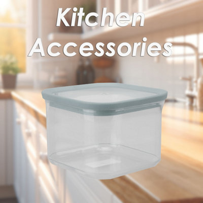 SQUARE FOOD CONTAINER 500 MILLILITRES AIRTIGHT STORAGE CONTAINER GREY