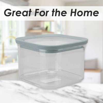 Square Food Container 500 millilitres Airtight Storage Container Grey