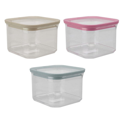 SQUARE FOOD CONTAINER 500 MILLILITRES AIRTIGHT STORAGE CONTAINER GREY