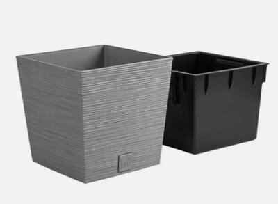 Square FURU Style Look Planter Tall Flower Plant Pot Indoor Outdoor ...