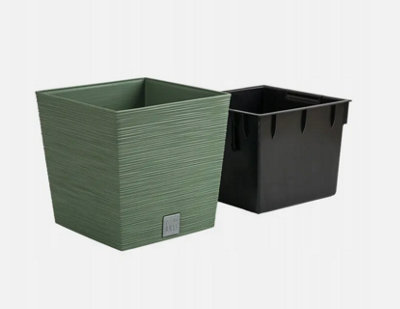 Square FURU Style Look Planter Tall Flower Plant Pot Indoor Outdoor ...