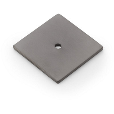 Square Kitchen Door Knob Backplate - Dark Bronze 45mm x 45mm Cabinet ...