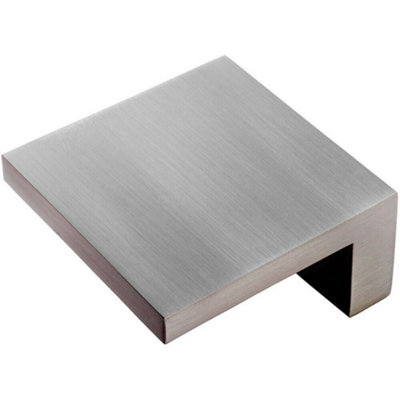 Square L Shaped Section Cabinet Door Knob 48 x 48mm Satin Nickel Handle ...