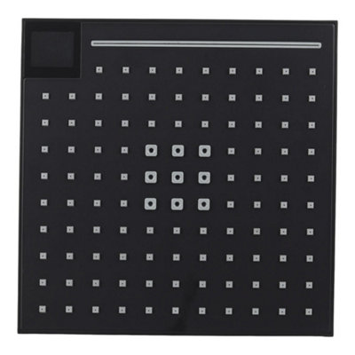 Square Large Smart Sensor Rain Shower Head with Digital Display, Matte ...