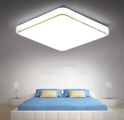 Square LED Ceiling Lamp AC220V Light Modern Panel Light Fixture White ...