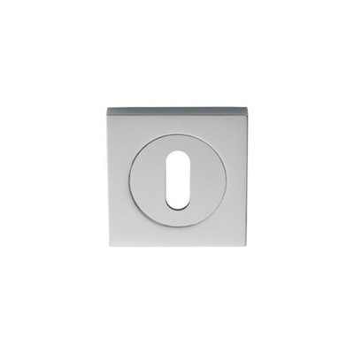 Square Lock Profile Escutcheon 51 x 51mm Concealed Fix Polished Chrome ...