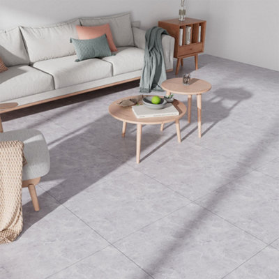 Square Marble Effect Vinyl Floor Tiles Self Adhesive Stone Effect Vinyl ...