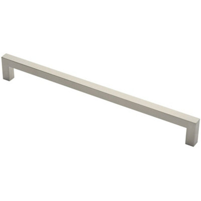Square Mitred Door Pull Handle 469 x 19mm 450mm Fixing Centres Satin ...