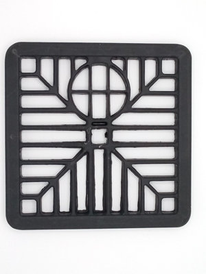 Square Outdoor Drain / Gulley Grid - Plastic Plastic Fits 150mm Drain