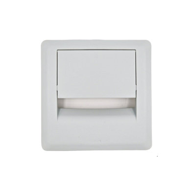 Square Plastic Grommet For Desk 80mm Grey | DIY at B&Q