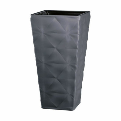 Square Tall Plant Pot Elegant Large Flower Indoor Outdoor Garden ...