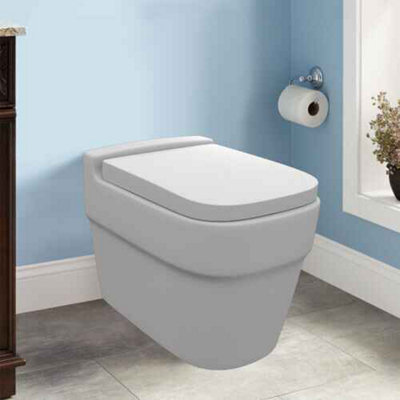SQUARE TOILET SEAT SOFT CLOSE WITH QUICK RELEASE FOR EASY CLEAN ...