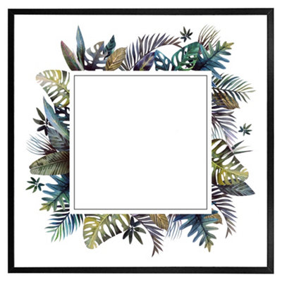 Square tropical border (Picutre Frame) / 12x12" / White