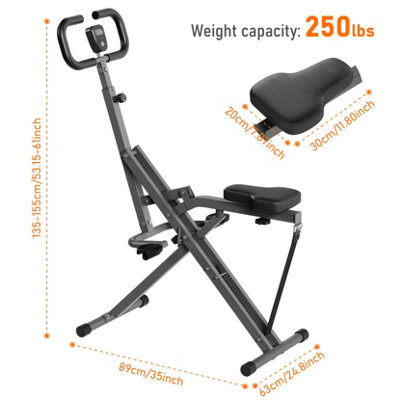 Squat Machine for Home, Foldable Exercise Equipment, Squat Rowing ...