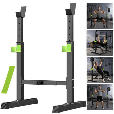 Squat Racks Barbell Rack Stand Adjustable Olympic Weight Bench Press