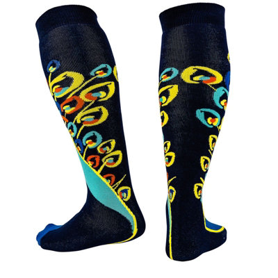 Squelch Adult Wellie Socks One Size Peacock