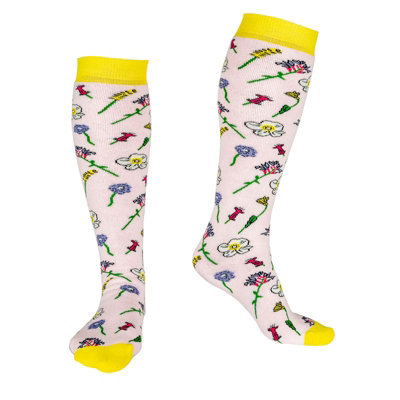 Squelch Adult Wellie Socks One Size Wildflower