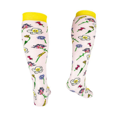 Squelch Adult Wellie Socks One Size Wildflower