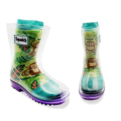 Squelch Childs Wellie Socks 1-2yrs Monkey Mayhem