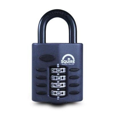 Squire Heavy Duty Recodable Combination Padlock Black (40mm) | DIY at B&Q