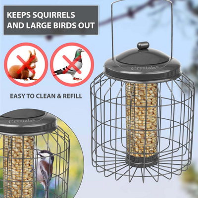 Squirrel Proof Hanging Bird Nut Peanut Feeder Heavy Duty Garden Wild Birds