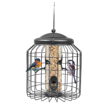 SQUIRREL PROOF HANGING BIRD SEED FEEDER HEAVY DUTY GARDEN WILD BIRDS