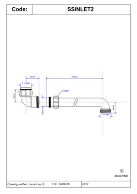 SSINLET2 Space Saving Inlet Bend