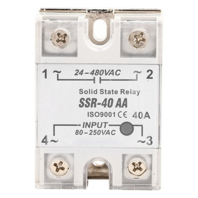 SSr 40AA 40A Solid State Relay Module AC-AC Input AC Output 24-480V AC