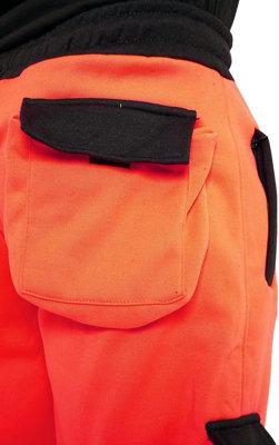 SSS Hi Viz Trouser High Visibility Mens Work Trouser Safety Fleece Worker Pants Reflective ...