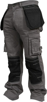 SSS Mens Work Trousers Cargo Multi Pockets Work Pants, S:30W/34L, M:32W ...