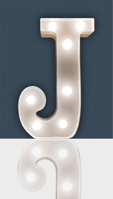 St Helens Home and Garden Battery Operated 3D LED Letter J Light