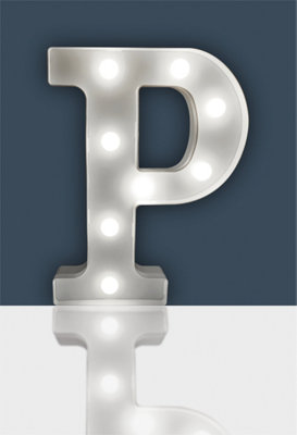 St Helens Home and Garden Battery Operated 3D LED Letter P Light