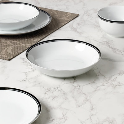 St Ives Black Elegance 16-Piece Dinner Set