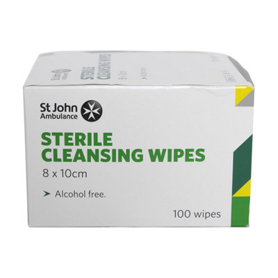 St John Ambulance Sterile Cleansing Wipes - 100pk | DIY at B&Q