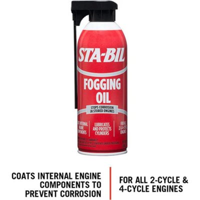 STA-BIL Fogging Oil Spray Lubricates Protects Cylinders 12oz 340ml