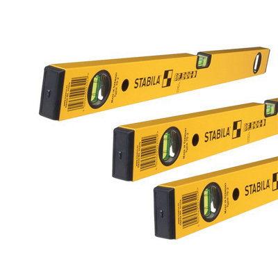 Stabila 70-2 Series Box Section 3 Vial Spirit Levels 60cm 120cm 180cm ...