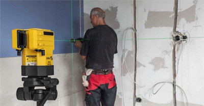 Stabila Green Beam Self Leveling Cross Line Laser Level & Mount 19110 ...