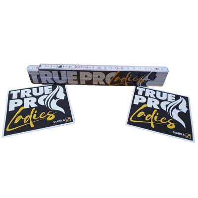 Stabila True Pro Ladies Branded Folding Wooden Rule Ruler and Sticker ...