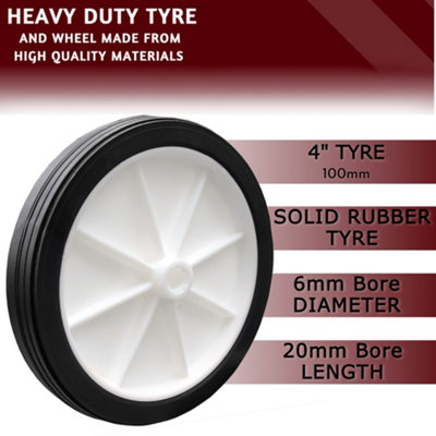 Stabiliser Wheel with Black Rubber Tyre 100mm Diameter Air Compressor ...
