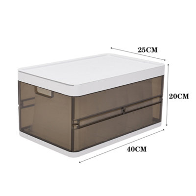 Stackable Clothes Storage Boxes with Lids Storage Bins with 7 Partitions