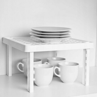 Stackable Insert Shelf Kitchen Cabinet Storage Organiser Rack Stand