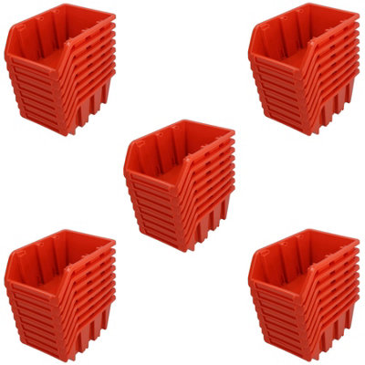 Stacking Bin Boxes Wall or Stack for Garage Workshop Storage 165 x 105 ...