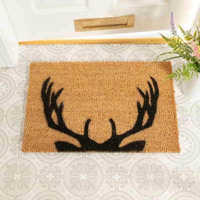Stag Antlers Doormat - Regular 60x40cm | DIY at B&Q