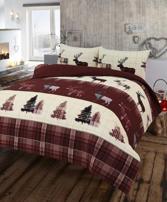 Stag Duvet Cover 100% Flannelette Brushed Cotton Thermal Duvet Cover ...