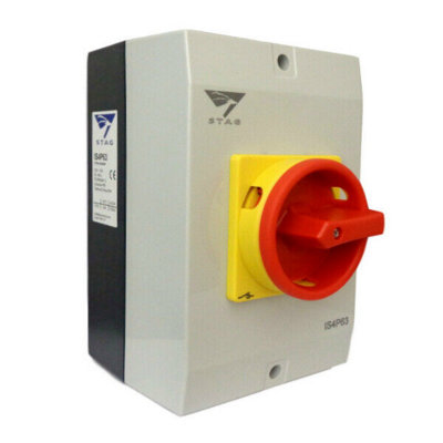 Stag IS4P63 Enclosed Rotary Isolator Switch IP65 4 Pole - 63 Amp | DIY ...